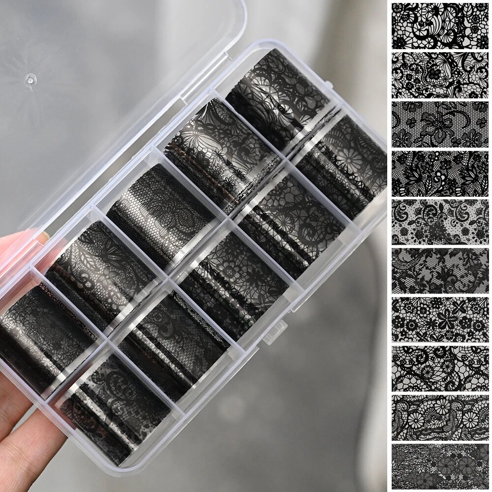 Набор для маникюра MAFANAILS 10 рулонов фольги для ногтей NZ21-2