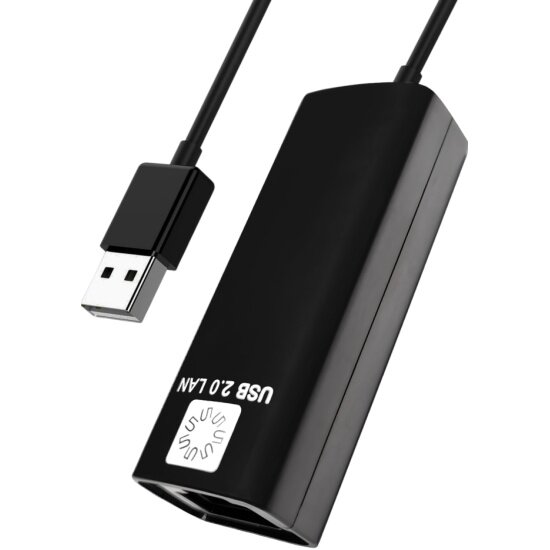 Переходник 5BITES UA2-45-02BK USB2.0-RJ45 10/100 Mbit/s, 10sm, Black