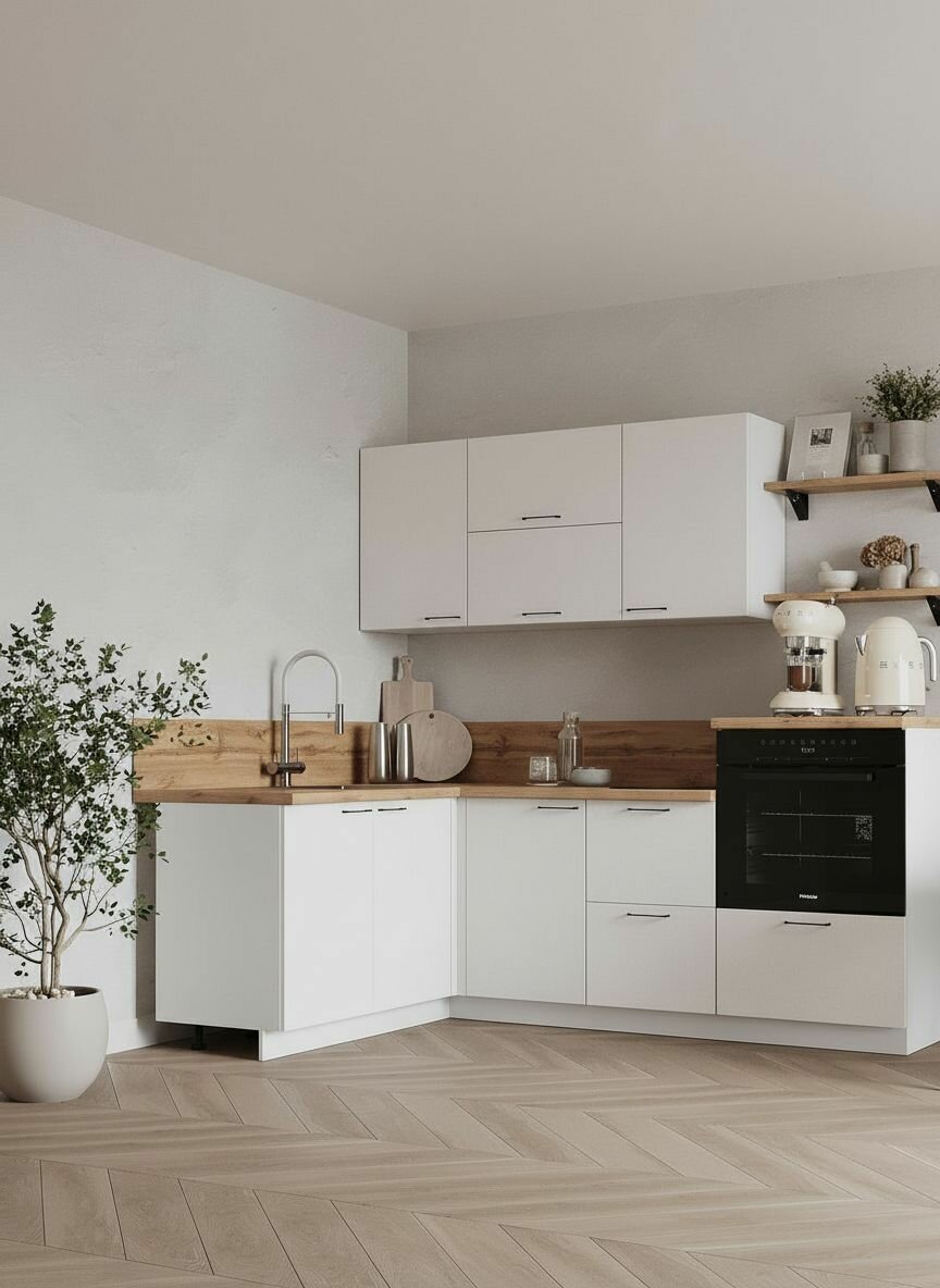 ARNIKA Кухонный гарнитур со столешницей "Дакия" угловой 1,5м*2,1м (без пм) , цвет белый, фасад пленка ПВХ