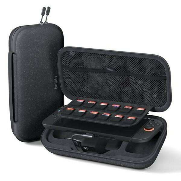 Зарядный чехол Belkin Gaming Charging Case для Nintendo Switch 2 с аккумулятором 10000 мАч (ENA001hqCH-V2) Charcoal