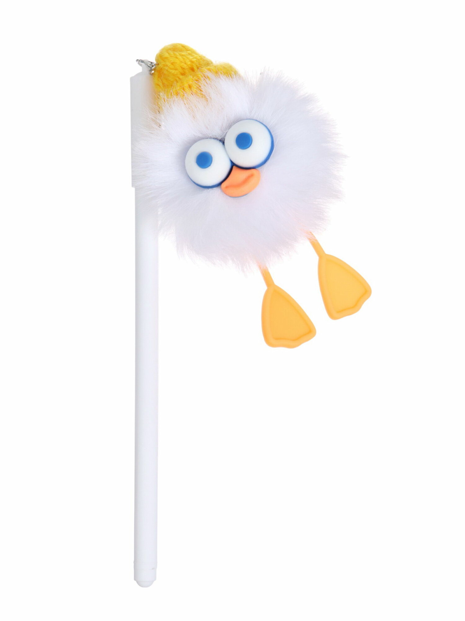 Ручка-прикол "Утенок", гелевая, вид ручки: шариковая, цвет: белый