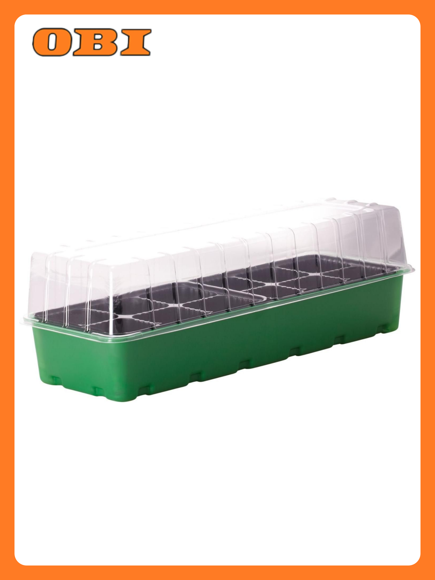 Минипарник для рассады 40 см (12 ячеек) зеленый