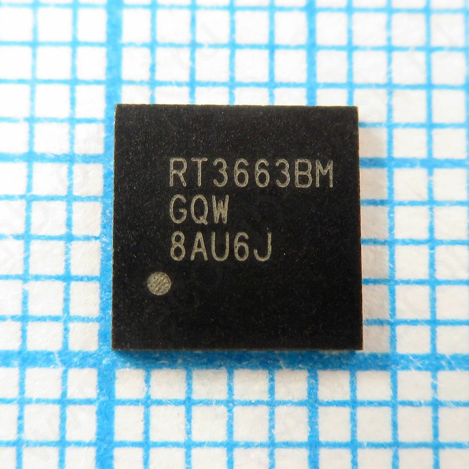 RT3663BMGQW RT3663BM - ШИМ-контроллер с двумя выходами и 3 встроенными драйверами для питания мобильного процессора AMD