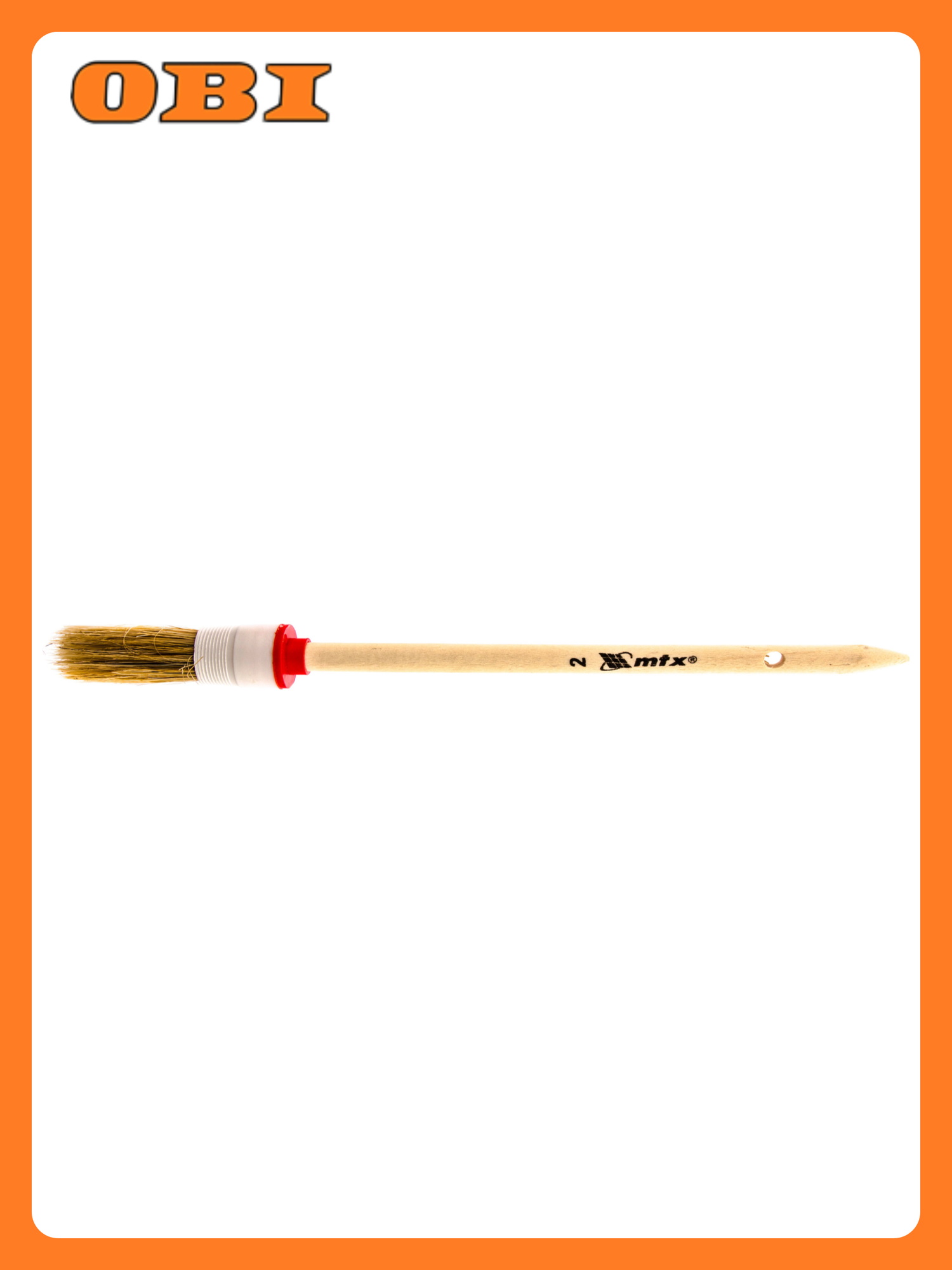 Кисть круглая MTX № 2 натуральная щетина 20 мм