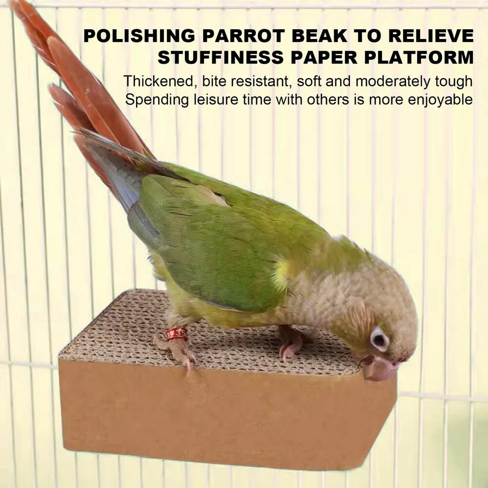 Игрушка для стачивания когтей попугая, картонная подставка, аксессуар для клетки