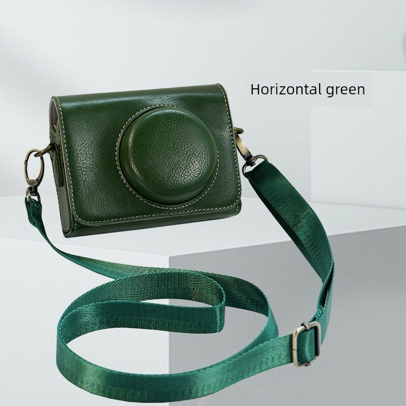 Ретро горизонтальный чехол для камеры зеленого цвета, легкий защитный чехол для Panasonic LX10 и Ricoh GR3