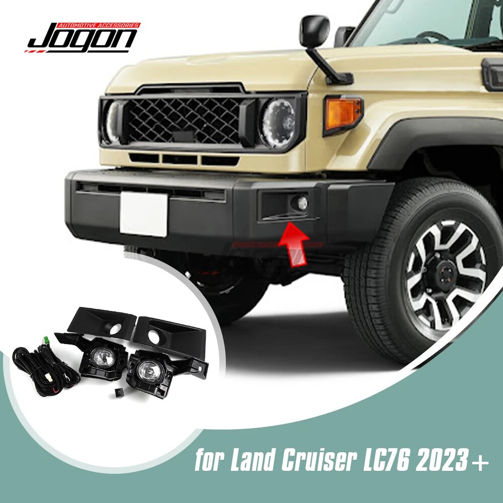 Для Toyota LC70 Series LC76 LC78 LC79 2024 2025: Светодиодные фары, противотуманные фары, дневные ходовые огни (ДХО) в сборе для переднего бампера автомобиля