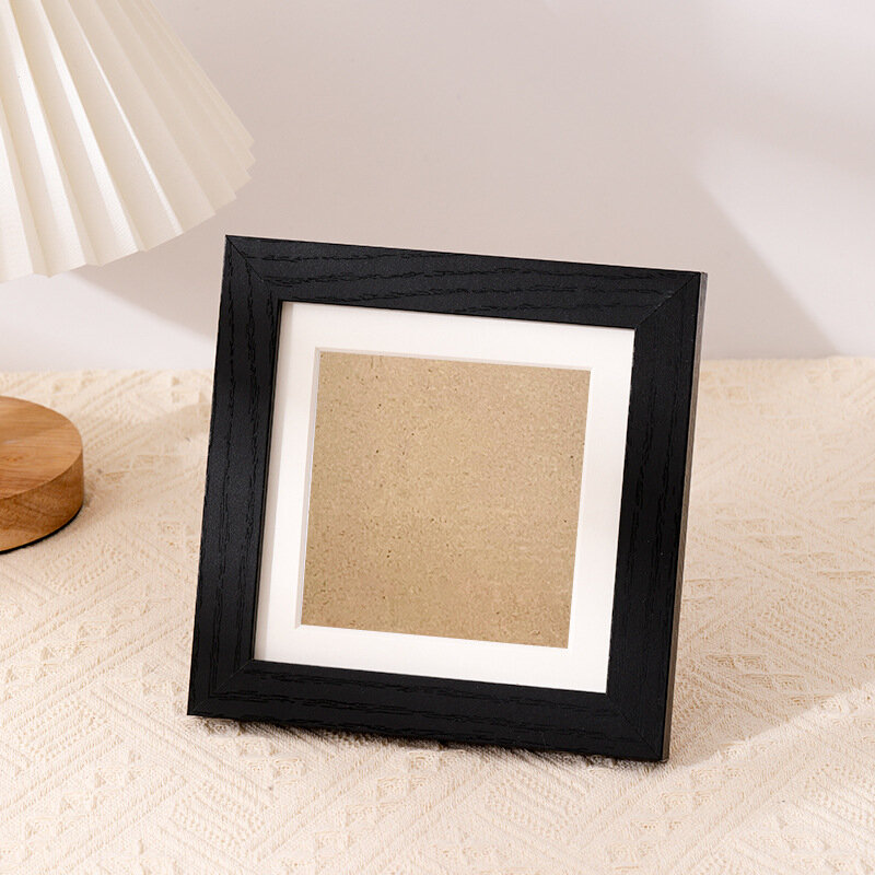 Деревянная 5inch маленькая квадратная фоторамка, простая 4-дюймовая 6inch 8inch мини-декоративная рамка, фоторамка для