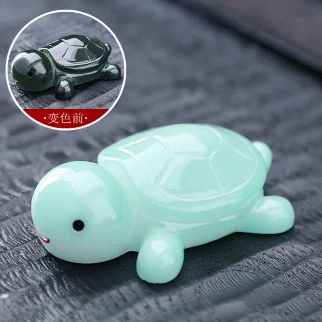 Статуэтка "Мандарин", меняющая цвет от нагревания. Чайный дух для церемонии. Аксессуар для чайной доски