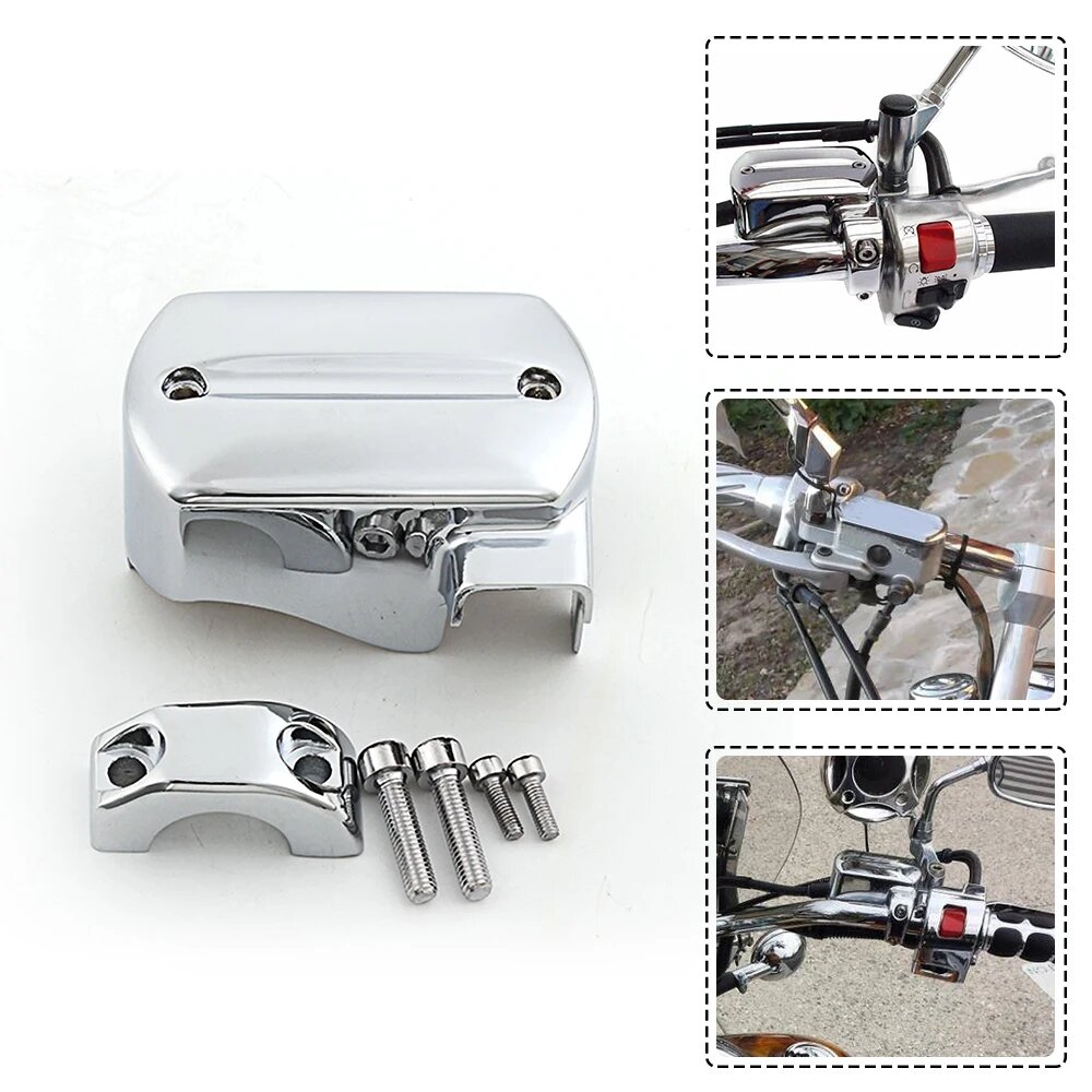 Крышка бачка переднего главного тормозного цилиндра мотоцикла, хромированная крышка для Yamaha Dragstar V-Star DS XVS 400 650 950 XVS1100 XVS1300