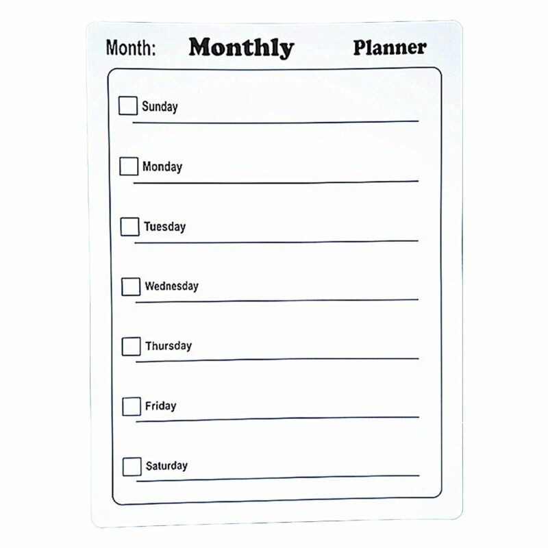 Легко стираемая наклейка с календарем на холодильник-G