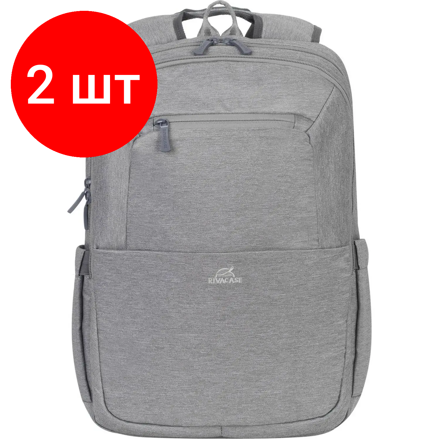 Комплект 2 штук, Рюкзак для ноутбука RIVACASE 7760 grey ECO 15.6/6
