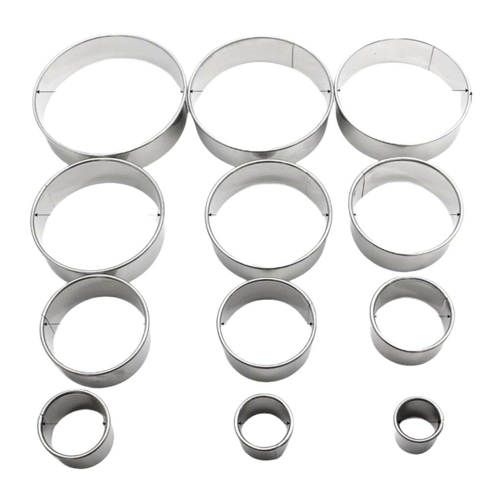 Форма для круглых бисквитов из нержавеющей стали, Набор из 12 штук