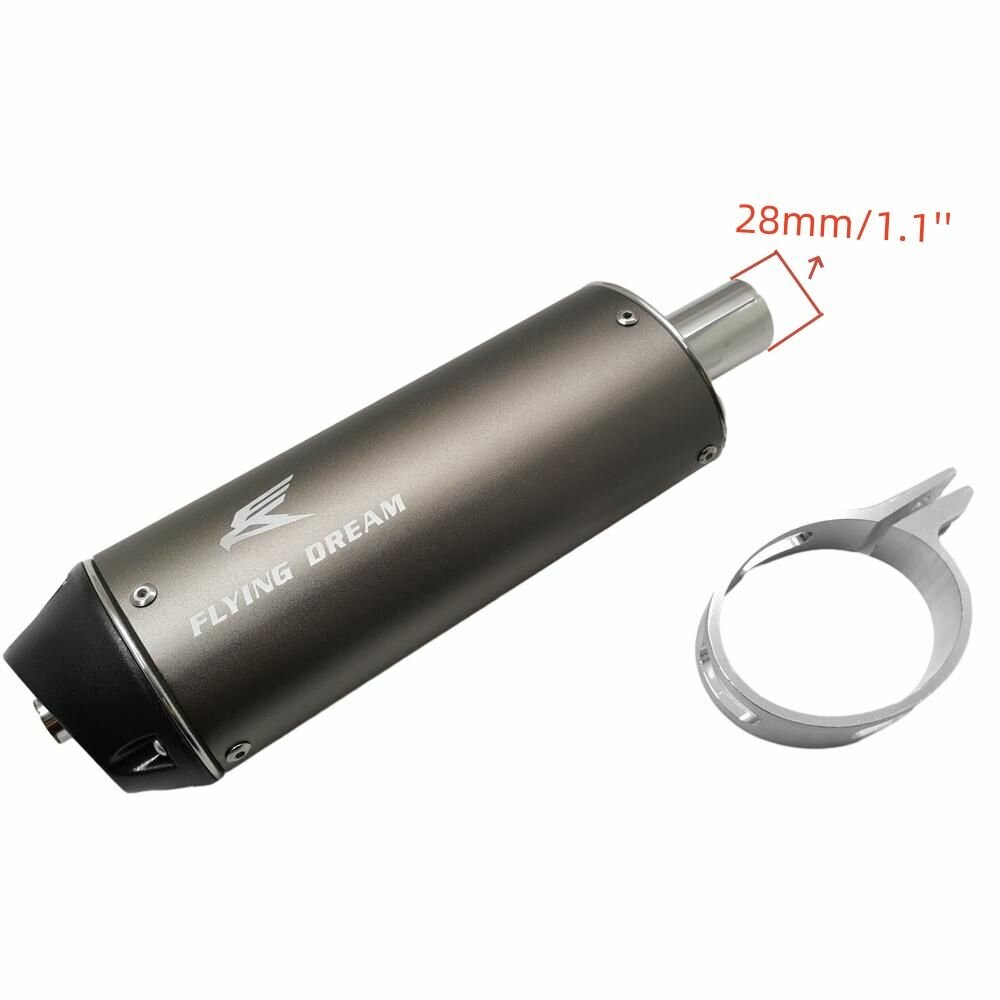 Шумоподавитель для мотокросса, глушитель выхлопной трубы 28 мм для китайского грязевого питбайка, квадроцикла, мотоцикла, 125 куб. См, 140 куб. См, 150 куб. См, 160 куб. См, 190 куб. См