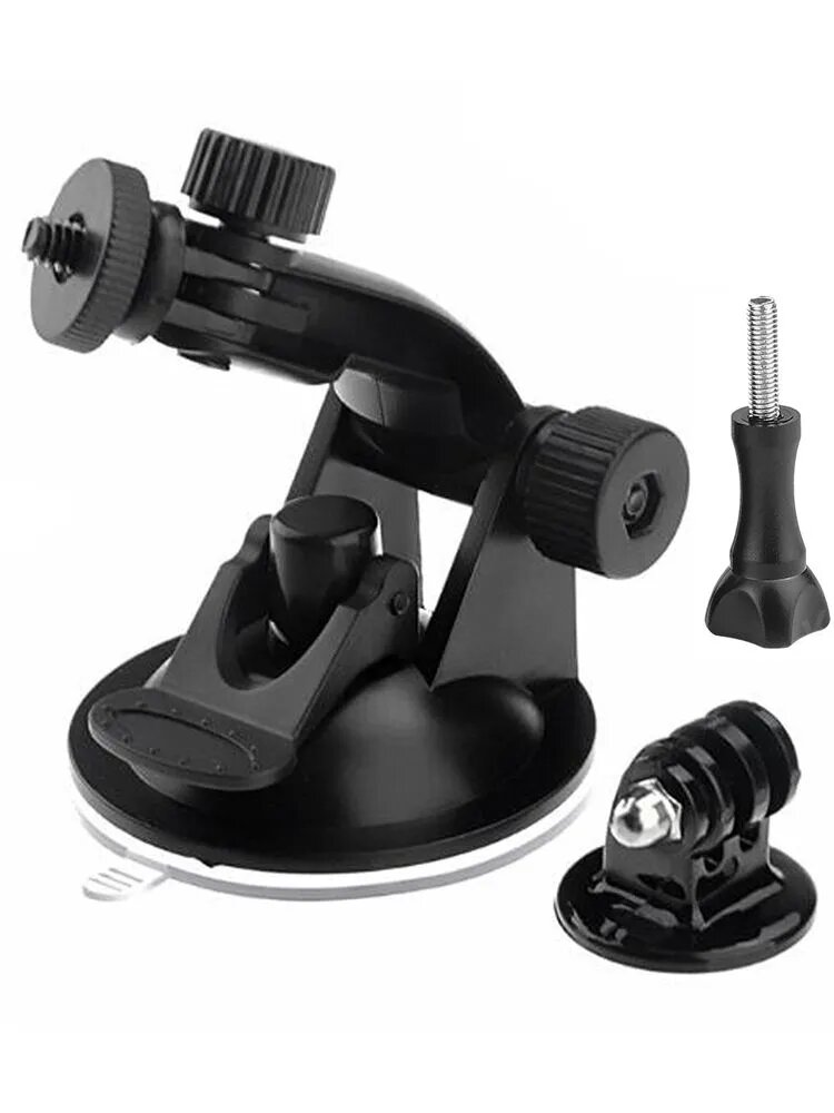 Автомобильное крепление на присоске для экшн-камер GoPro DJI с длинным винтом, адаптер для крепления на штатив