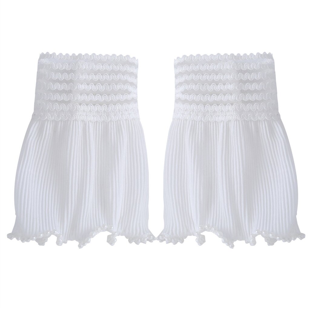 Высококачественные манжеты из объемного кружева-белый