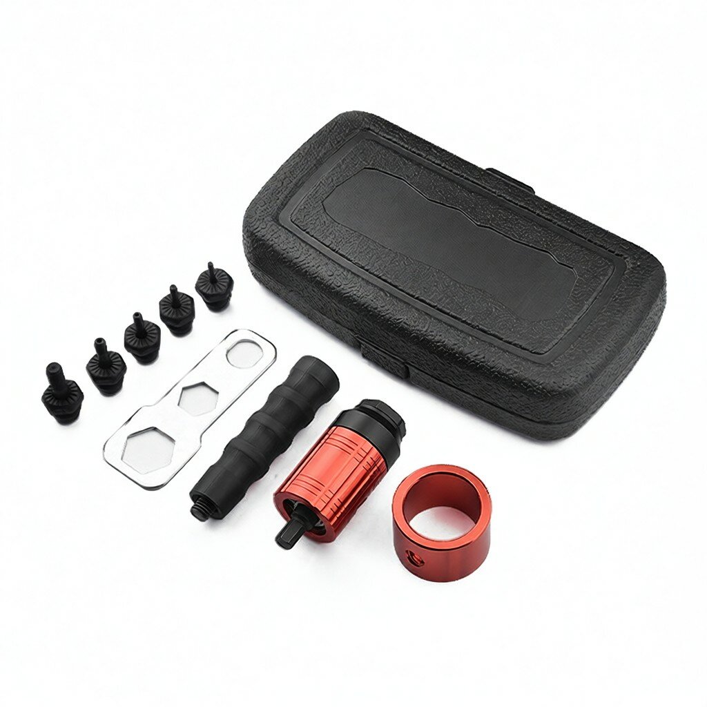 Комплект переходных аксессуаров для разъемного ручного электрического инструмента для установки ревесных гаек, набор ручного инструмента для ревесных гаек, быстрый переходный инструмент для электрической пневматической ревесной машины с ящиком для