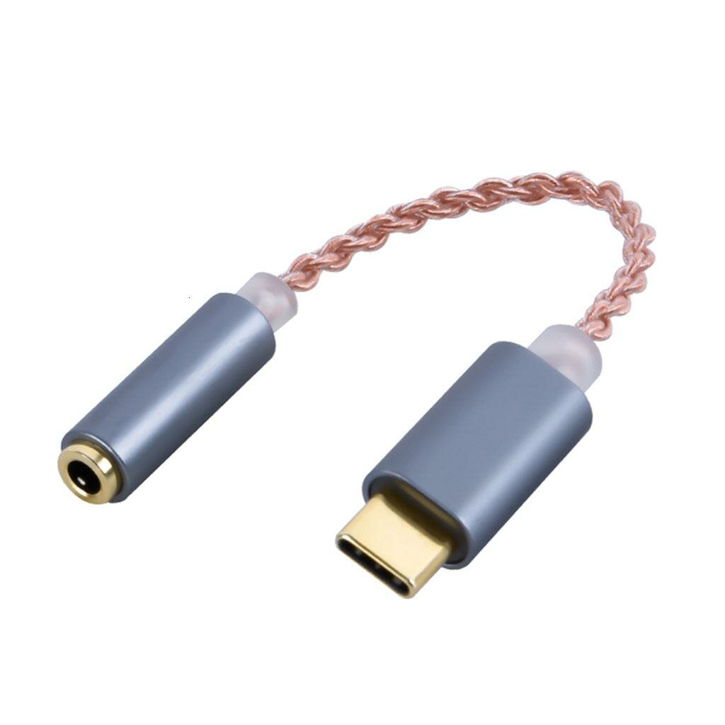 Усилитель для наушников с Type-C на 3.5 мм, Серый