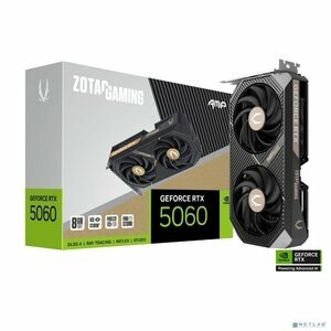 Видеокарта Zotac Видеокарта Zotac PCI-E 5.0 RTX 5060 AMP NVIDIA GeForce RTX 5060 8Gb 128bit GDDR7 2550/28000 HDMIx1 DPx3 HDCP Ret