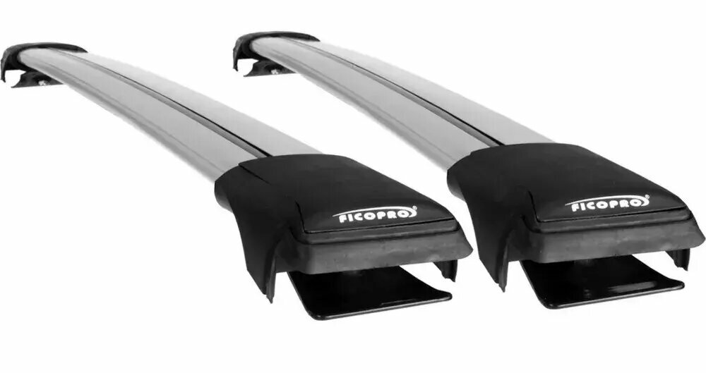 Багажник FICO на рейлинги для Москвич 3 5дв. х/б 2022- , серебро, R44-S