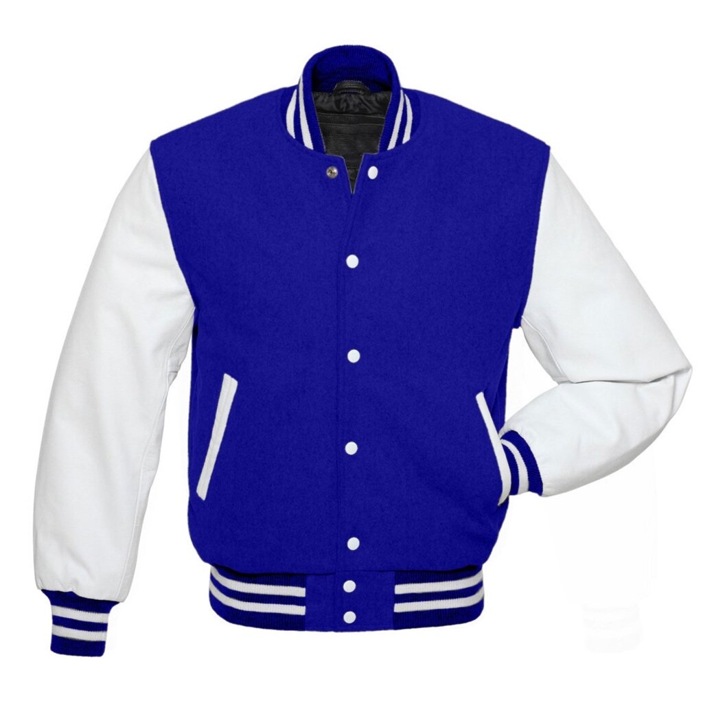 Мужская бейсбольная куртка-бомбер Американская бейсбольная форма-Синий-XXL