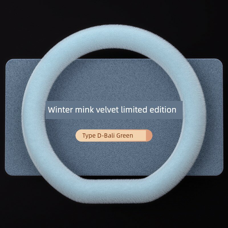 Чехол на руль, зимний плюшевый бархатный чехол на руль автомобиля из норки, женский противоскользящий чехол с