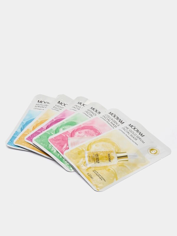 Маска тканевая для лица, набор 6 штук по 25 мл