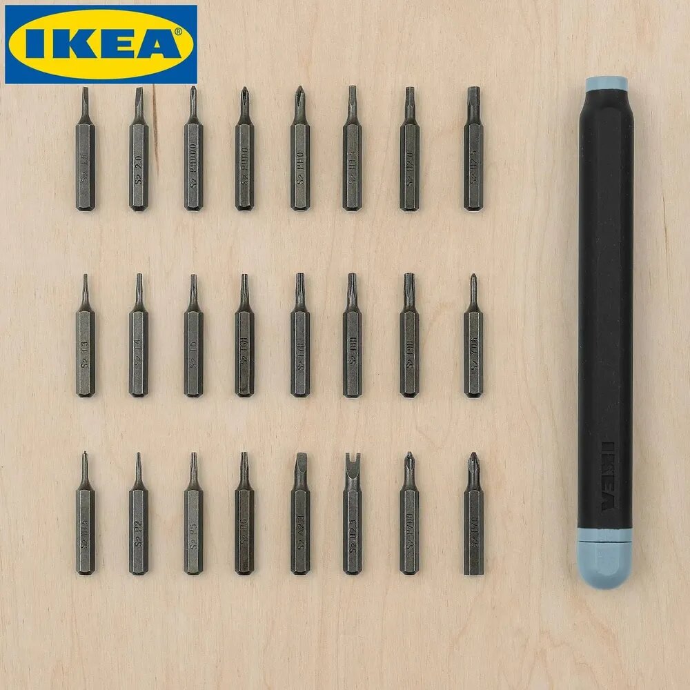 Набор отверток IKEA TRIXIG 25 шт, универсальный комплект инструментов для ремонта дома — фото 1