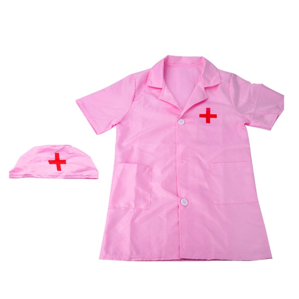 Детский костюм доктора для ролевых игр, Набор для переодевания доктора, 2шт. Костюм доктора для ролевых игр, Шапочки доктора, пальто доктора, Набор игрушек