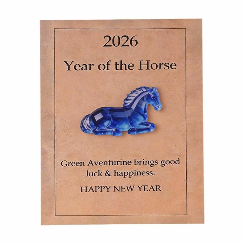 Сувенир Счастливый хрустальный конь, знак зодиака .