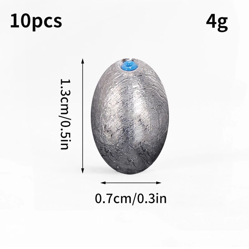 Свинцовые грузила для морской рыбалки 2-60 г 4g 10pcs