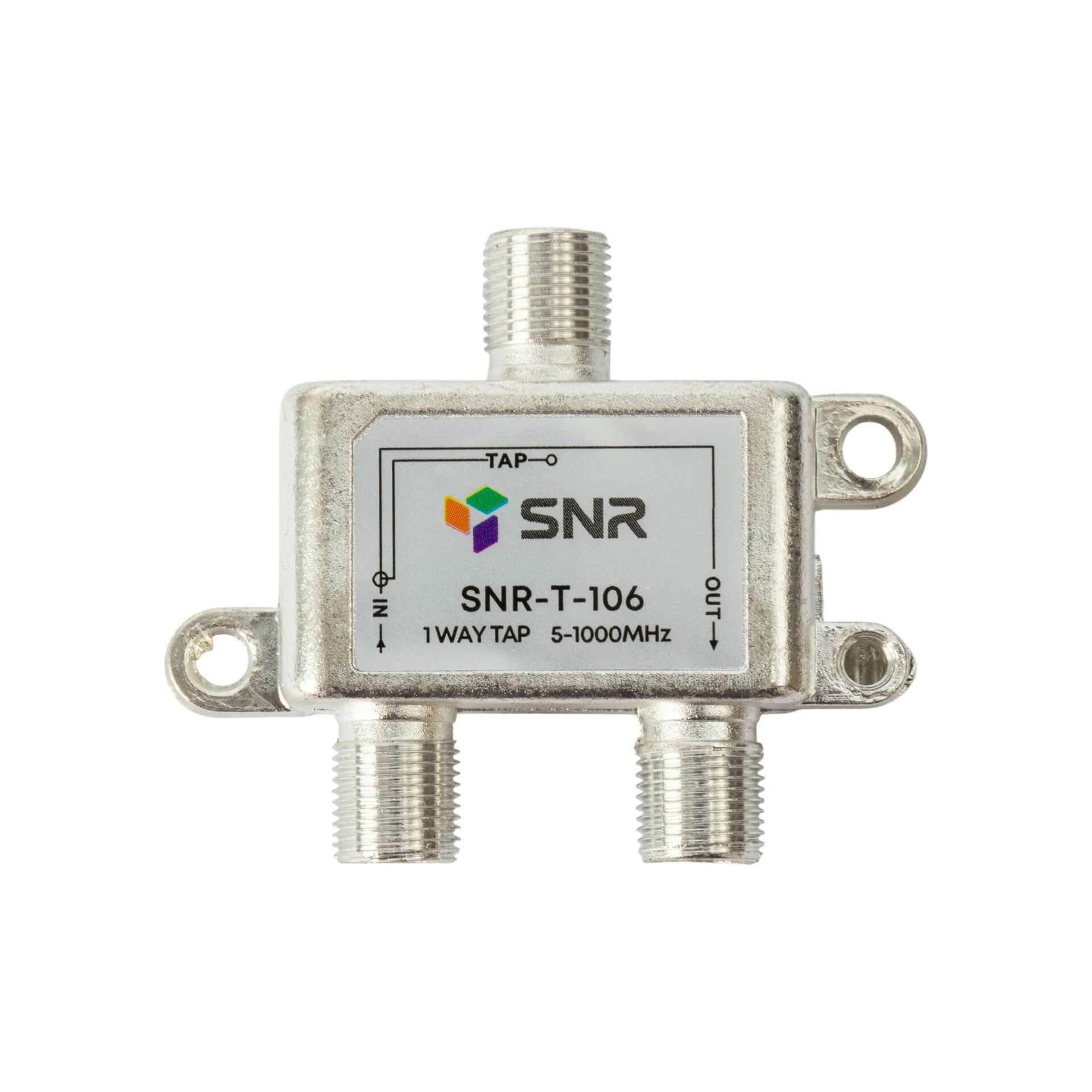 Ответвитель абонентский SNR-T-106 на 1 отвод вносимое затухание IN-TAP 6dB.