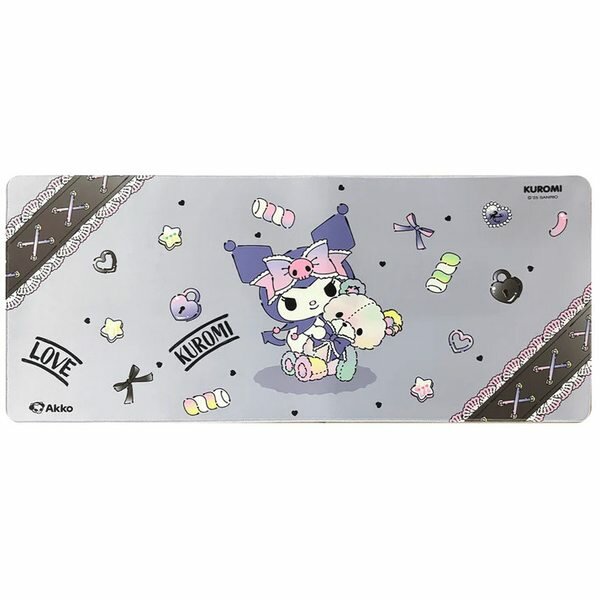 Akko Kuromi Mouse Pad, фиолетовый/серый, коврик для мыши