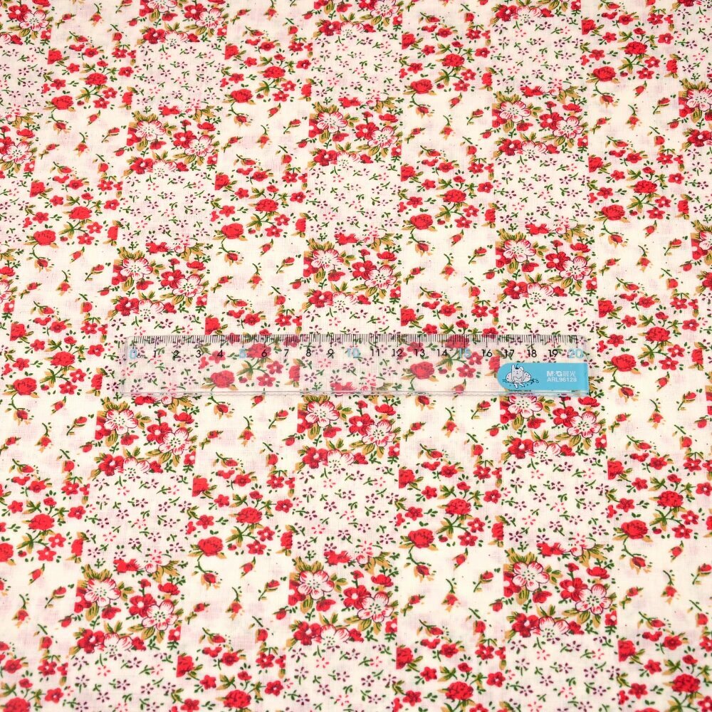 Booksew Клетчатая хлопковая ткань для шитья Красный, 25cm x 150cm, p015-1