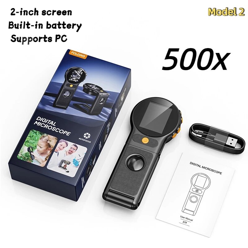 PlaudNote Ручной цифровой микроскоп 500x 379Microscope black