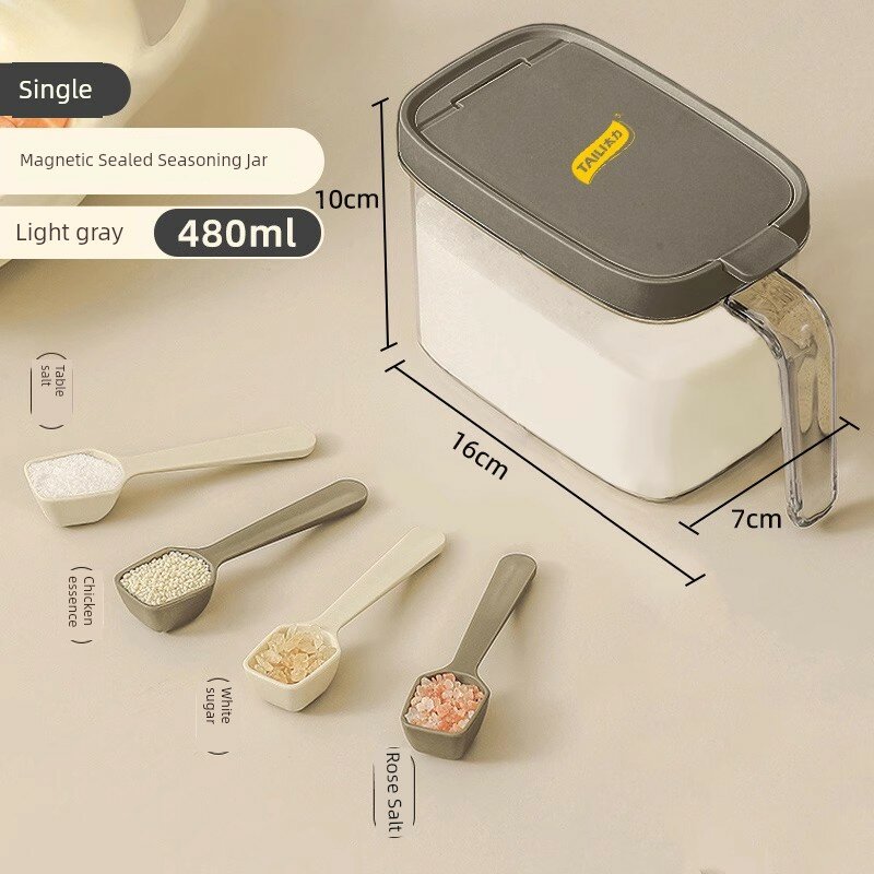 Магнитная банка для специй Taili, бытовая кухонная емкость для специй, герметичная, влагонепроницаемая, для хранения,