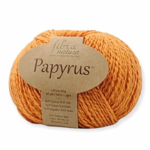 Пряжа Fibra Natura Papyrus 229-31 (5 мотков по 50г/120м) оранжевый