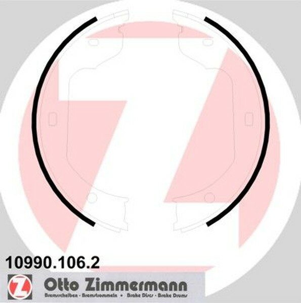 Колодки тормозные барабанные ручного тормоза ZIMMERMANN 10990.106.2 Bmw