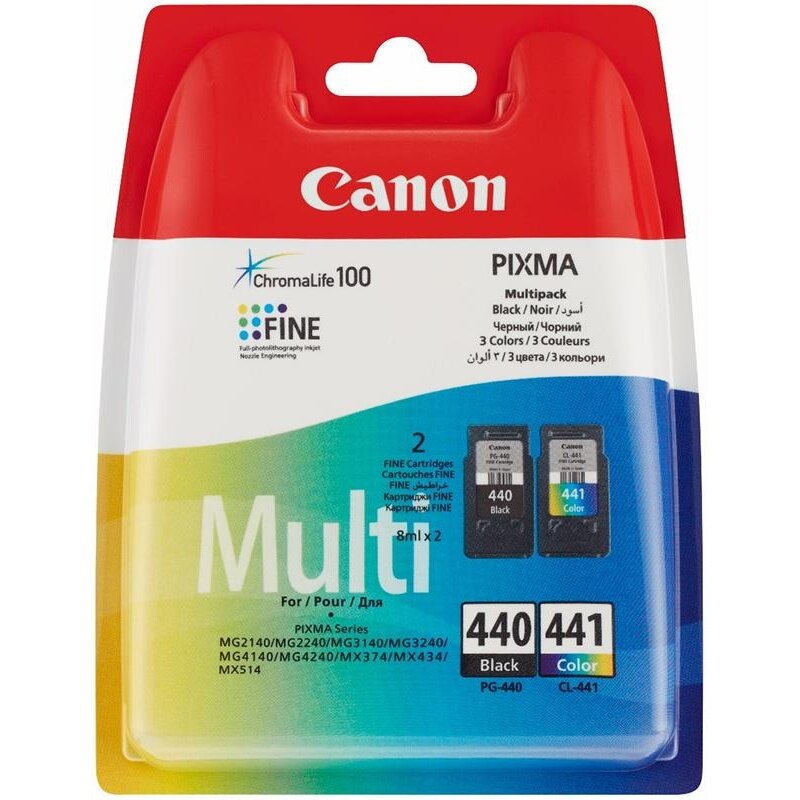 Картриджи для принтера Canon Струйные, PG-440, CL-441, черный и цветной, для Pixma MG2140, 2 шт (5219B005)
