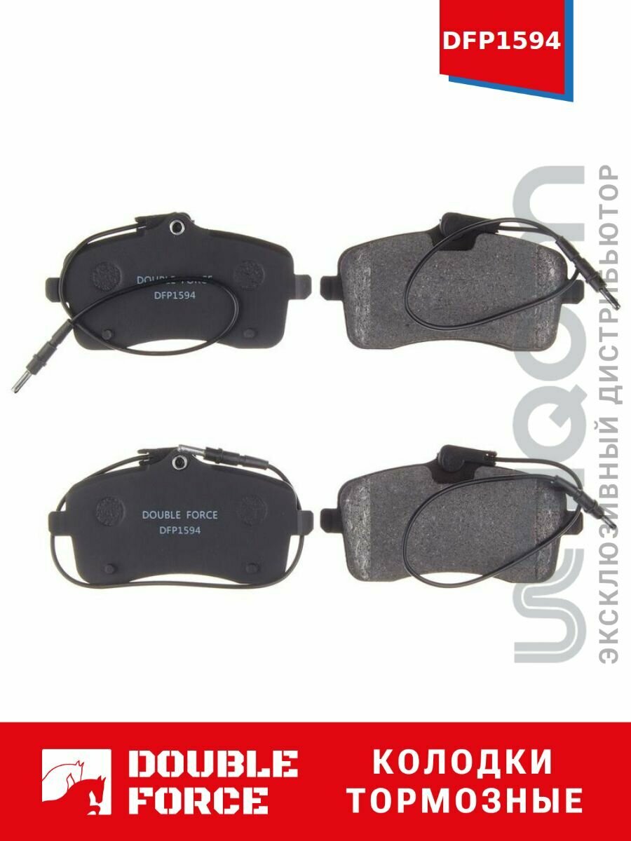 Колодки тормозные передние PEUGEOT 407 (6D_),407 Stufenheck (6D_),407 Saloon (6D_),407 SW (6E_) Double Force DFP1594