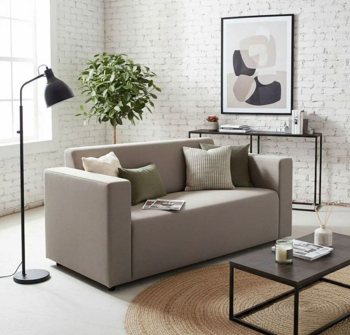 Диван офисный Patriot, бежевый велюр 144х62х69 прямой, механизм нераскладной