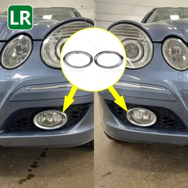 Противотуманная решетка бампера Mercedes W211 E Class 2007-2009, Left and Right
