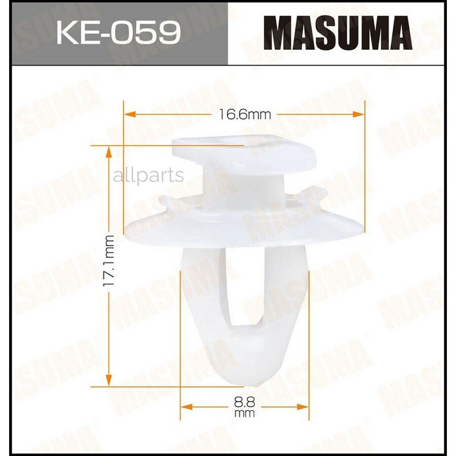 MASUMA KE059 клипса крепежная MASUMA KE-059 В УП. 50 ШТ.