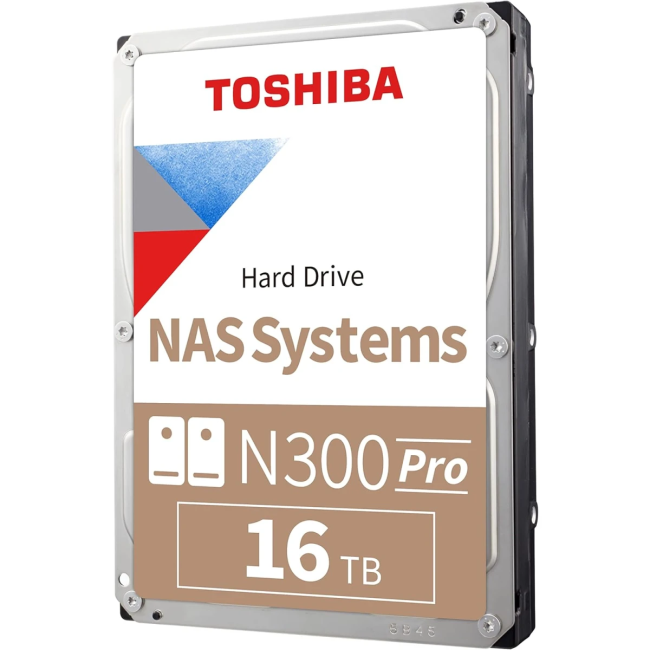 Toshiba HDWG51GXZSTB Toshiba N300 NAS PRO SATA3 3.5" 16TB 7200 512Mb 6Gb/s