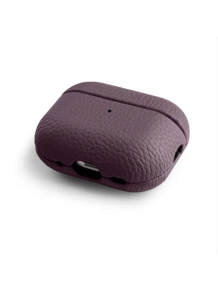 Кожа Melkco Cowhide Skin Подличный кожаный корпус для AirPods Pro 3 (2025) микрофибры внутренней крышки, фиолетовый