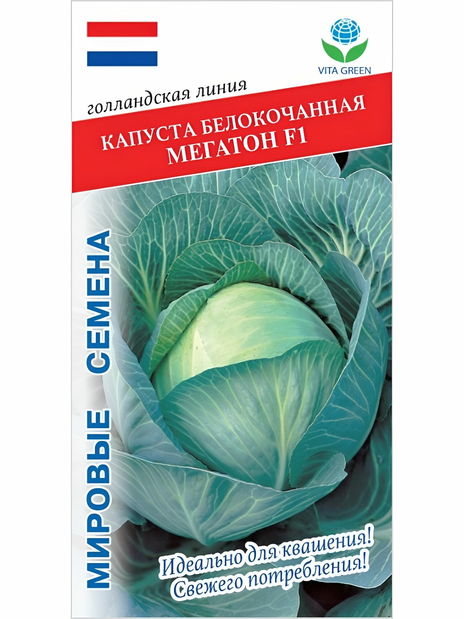 Семена капуста Мегатон F1 белокочанная, 15 семян (Vita Green / Вита Грин)