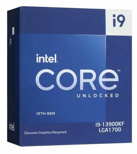 Процессор Intel Core i9-13900KF (BX8071513900KF-SRMBJ) BOX - LGA 1700, 24 х 3 ГГц, L2 - 32 МБ, L3 - 36 МБ, 2хDDR4, DDR5-5600 МГц, TDP 253 Вт