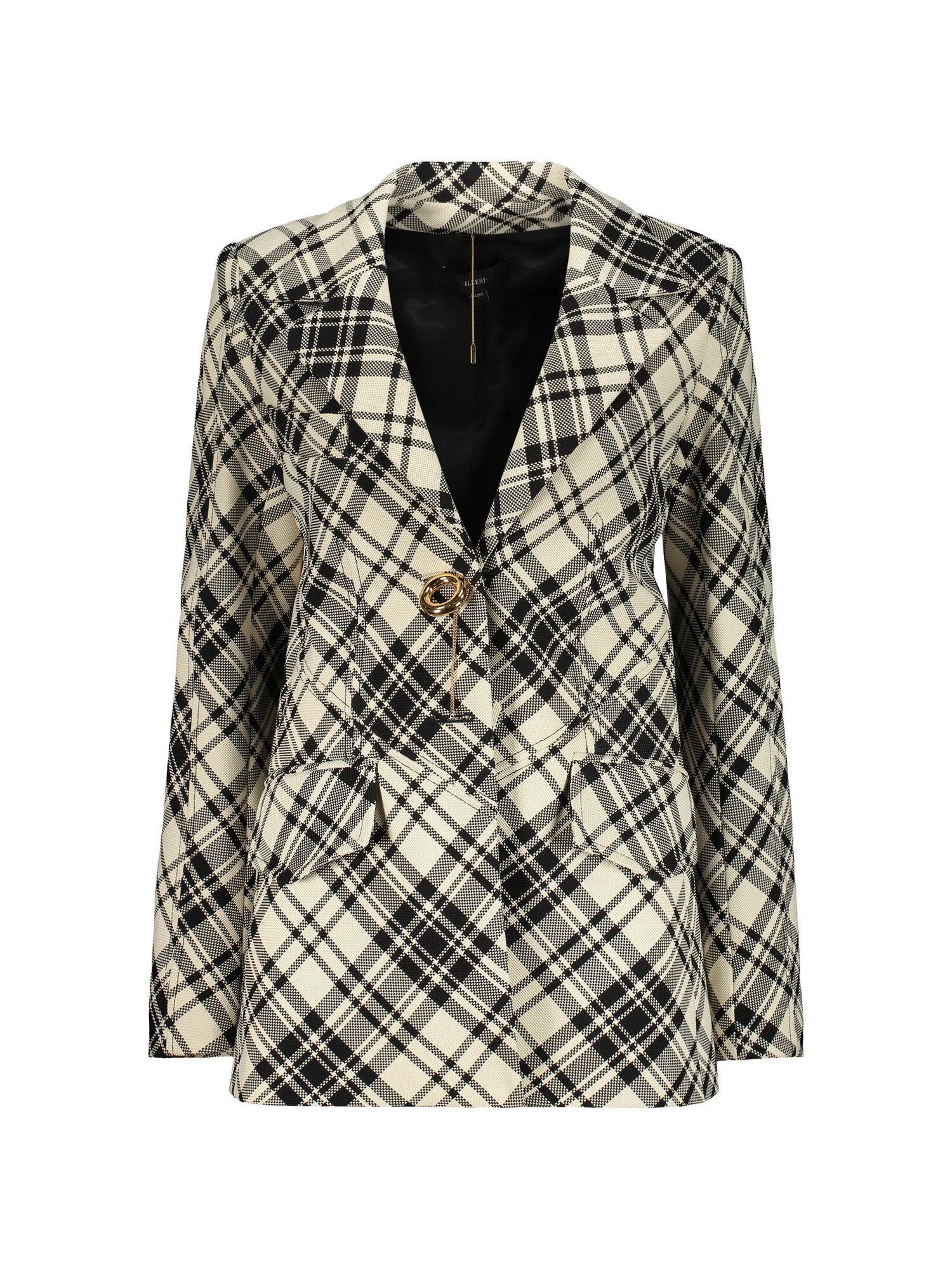 Куртка Check-pattern jewel-button jacket