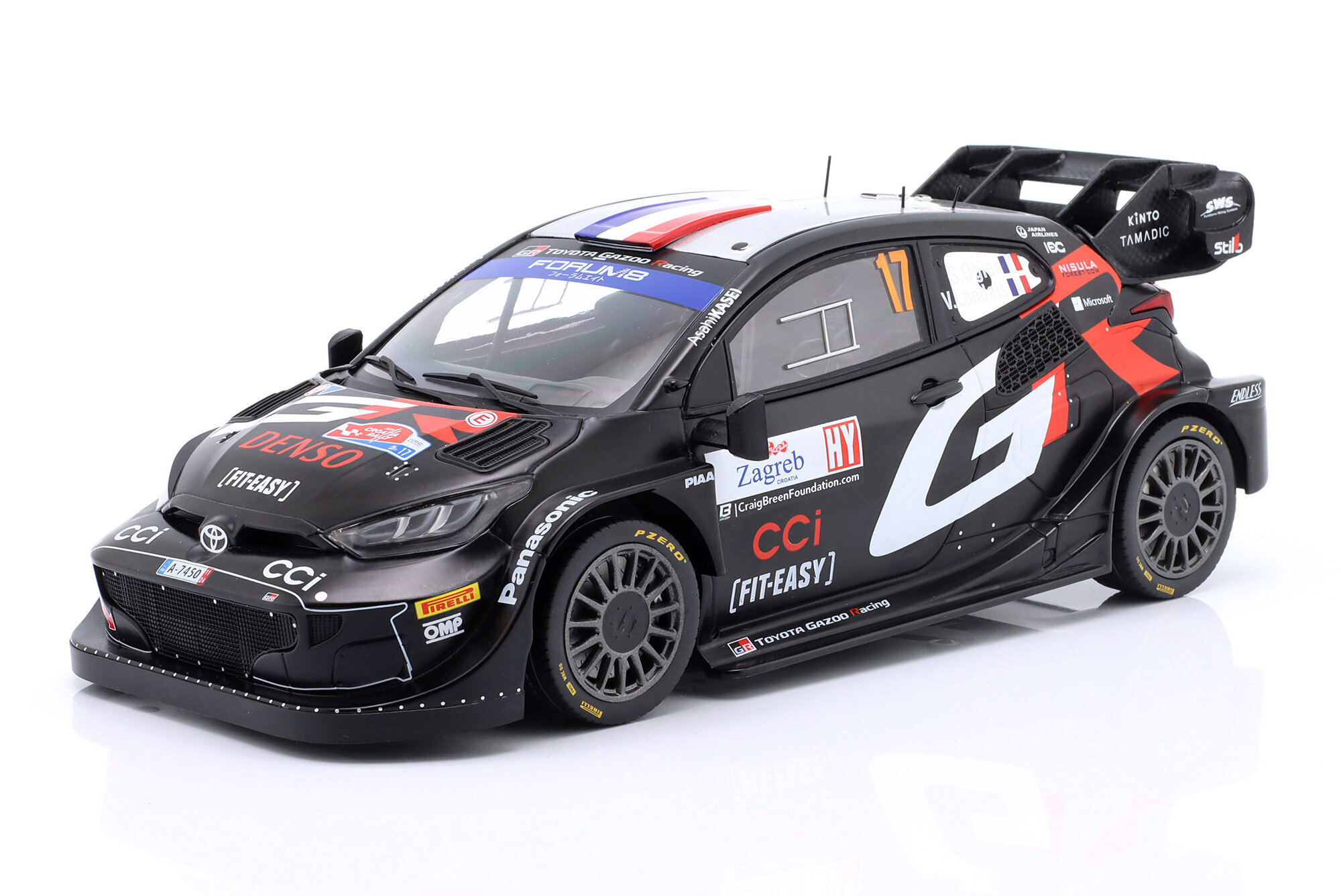 Toyota gr yaris RALLY1 hybrid #17 "toyota gazoo racing wrt" ogier/landais победитель rally croatia 2024
