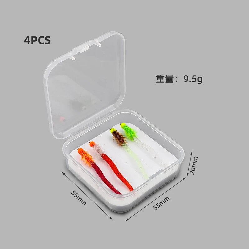 Светящиеся черви SHENGMEIYU, 4шт-box